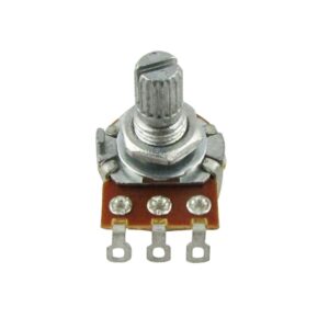 Musiclily 15mm Guitar Mini Size Pots 500K Short Split Shaft Audio Taper Potentiometers for Guitar Bass (Pack of 2)