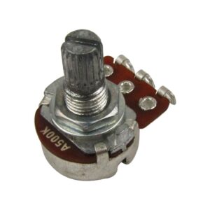 Musiclily 15mm Guitar Mini Size Pots 500K Short Split Shaft Audio Taper Potentiometers for Guitar Bass (Pack of 2)