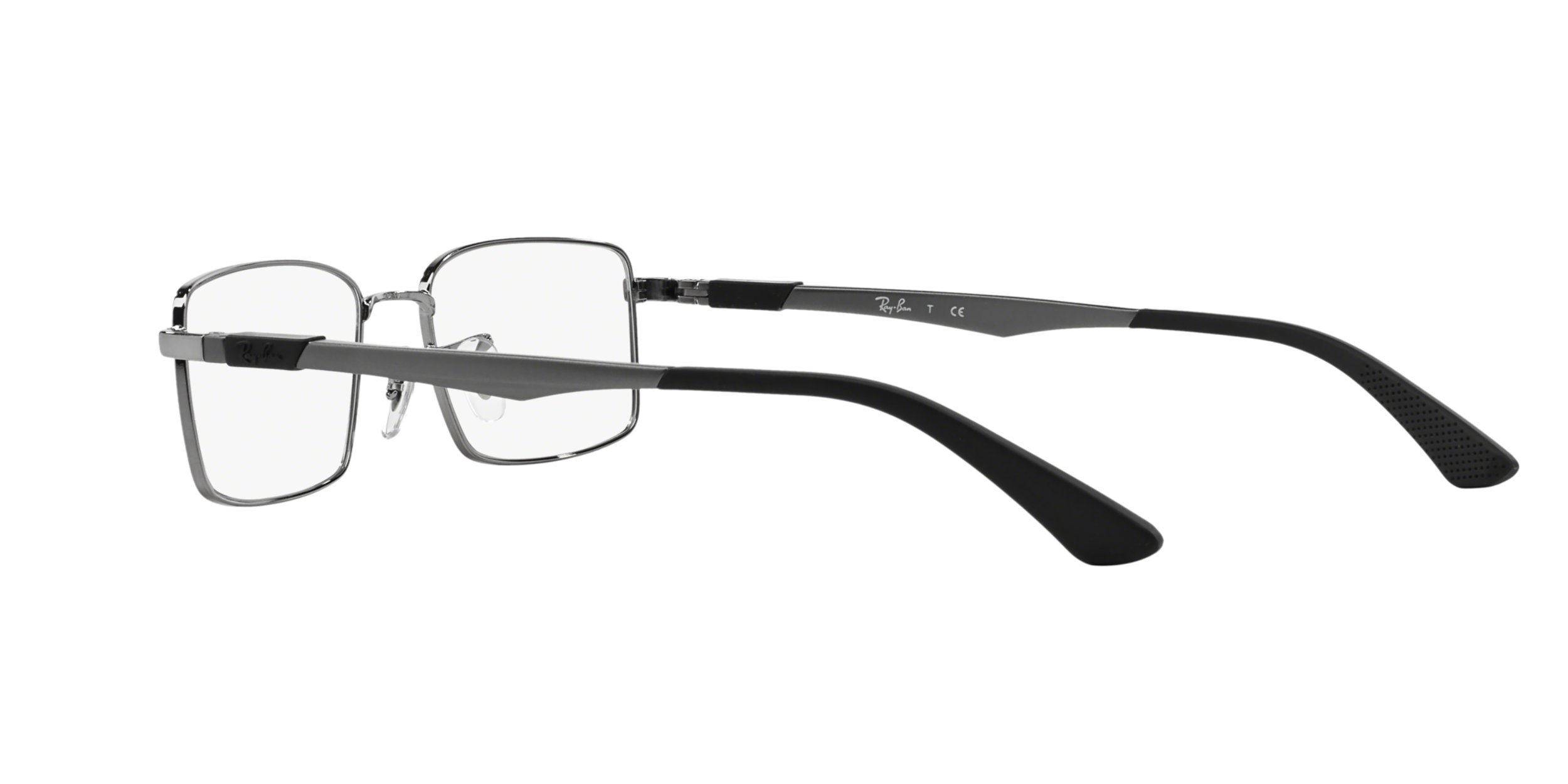 Ray-Ban RX6275 Rectangular Prescription Eyeglass Frames, Gunmetal/Demo Lens, 54 mm