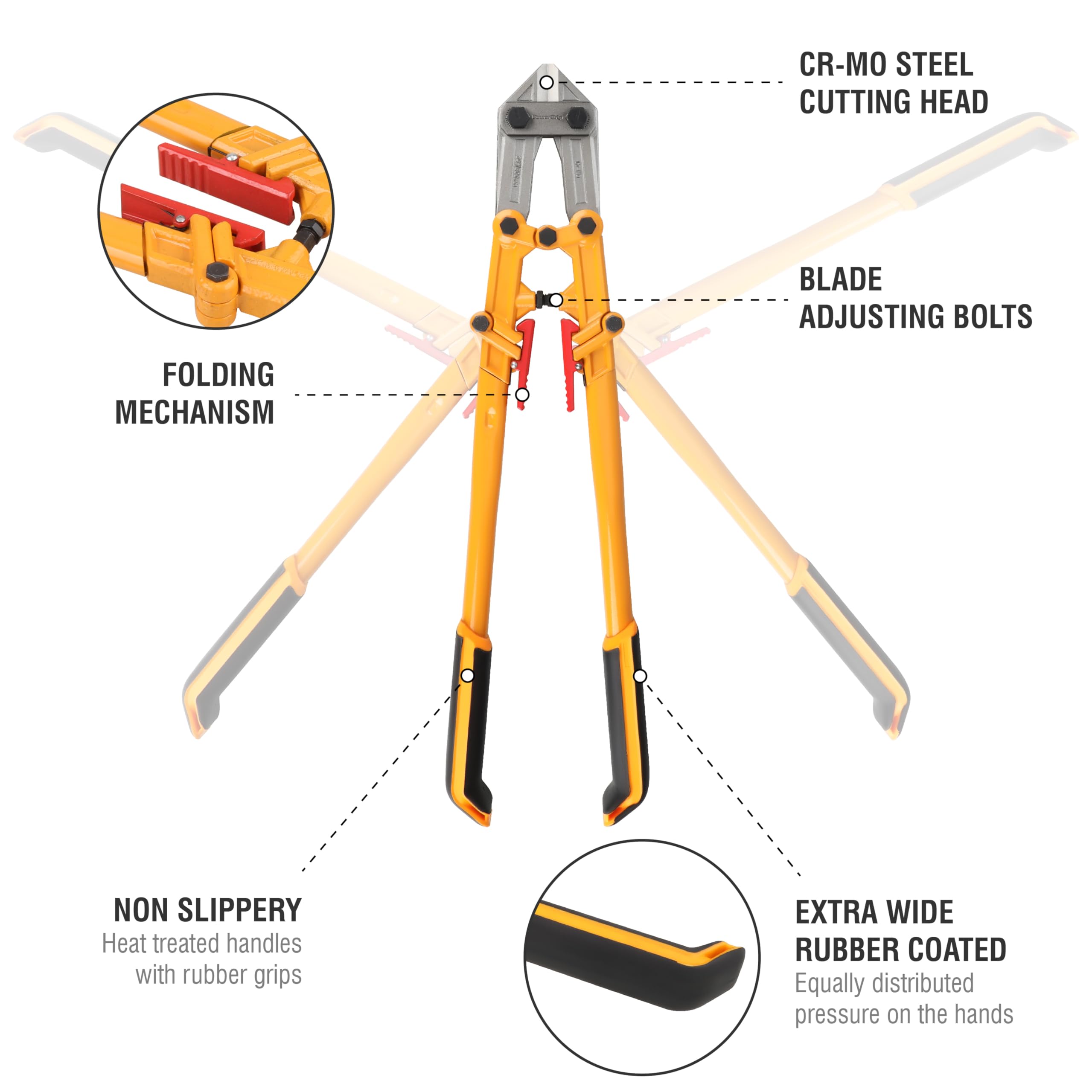 Power Grip Bolt Cutter, 39-124, 24 Inches