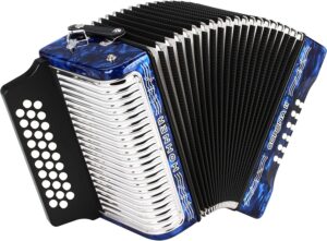 hohner corona ii diatonic accordion - keys of g/c/f - dark blue