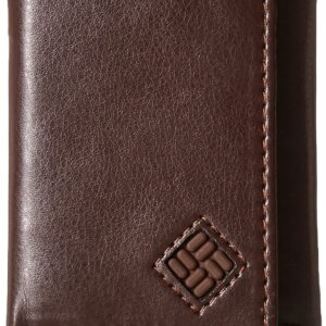 Columbia Men's RFID Genuine Leather Trifold Wallet With ID Window, Credit Card Pockets