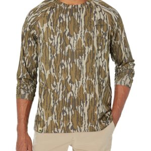 Mossy Oak Standard Camo Hunting Shirts for Men Long Sleeve, Original Bottomland, X-Large