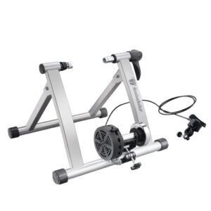 Indoor Bike Trainer – Convert Mountain, Road, or Beach Bicycle into a Stationary Exercise Bike for Indoor Riding All Year Round by Bike Lane (Silver)