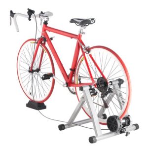 Indoor Bike Trainer – Convert Mountain, Road, or Beach Bicycle into a Stationary Exercise Bike for Indoor Riding All Year Round by Bike Lane (Silver)