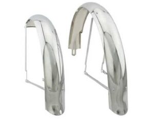 lowrider 26" flared adjustable balloon fender set chrome. for bicycles, bikes, for 26" bike, beach cruiser.