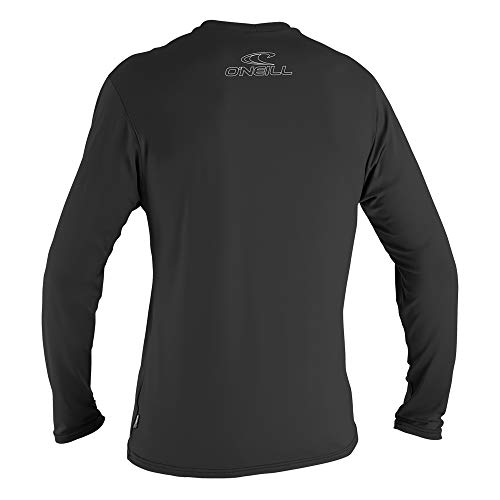 O'Neill Men's Basic Skins UPF 50+ Long Sleeve Sun Shirt, Black, L