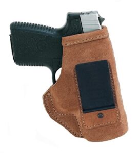 galco stow-n-go inside the pant right hand holster for s&w m&p shield with lasermax centerfire, natural