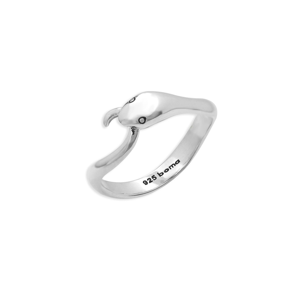 Boma Jewelry Sterling Silver Snake Ring, Size 9