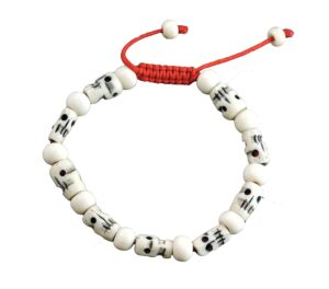 tibetan mala carved yak bone skull wrist mala/ bracelet for meditation bm-24