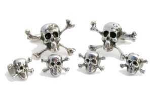 skull & cross bones cufflinks and studs