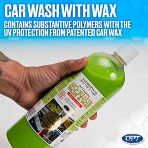 Optimum No Rinse Wash and Wax – 32 oz., Rinseless Car Wash and Wax in One System, ONR Formulated with Carnauba Wax with UV Protection, Use as Car Wax, RV Wax, Airplane Wax, Boat Wax, Motorcycle Wax