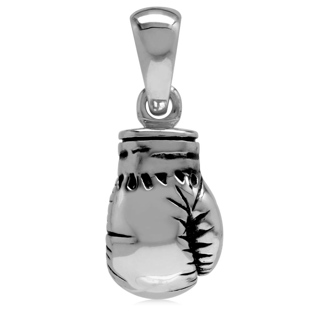 Silvershake 925 Sterling Silver Boxing Glove Pendant