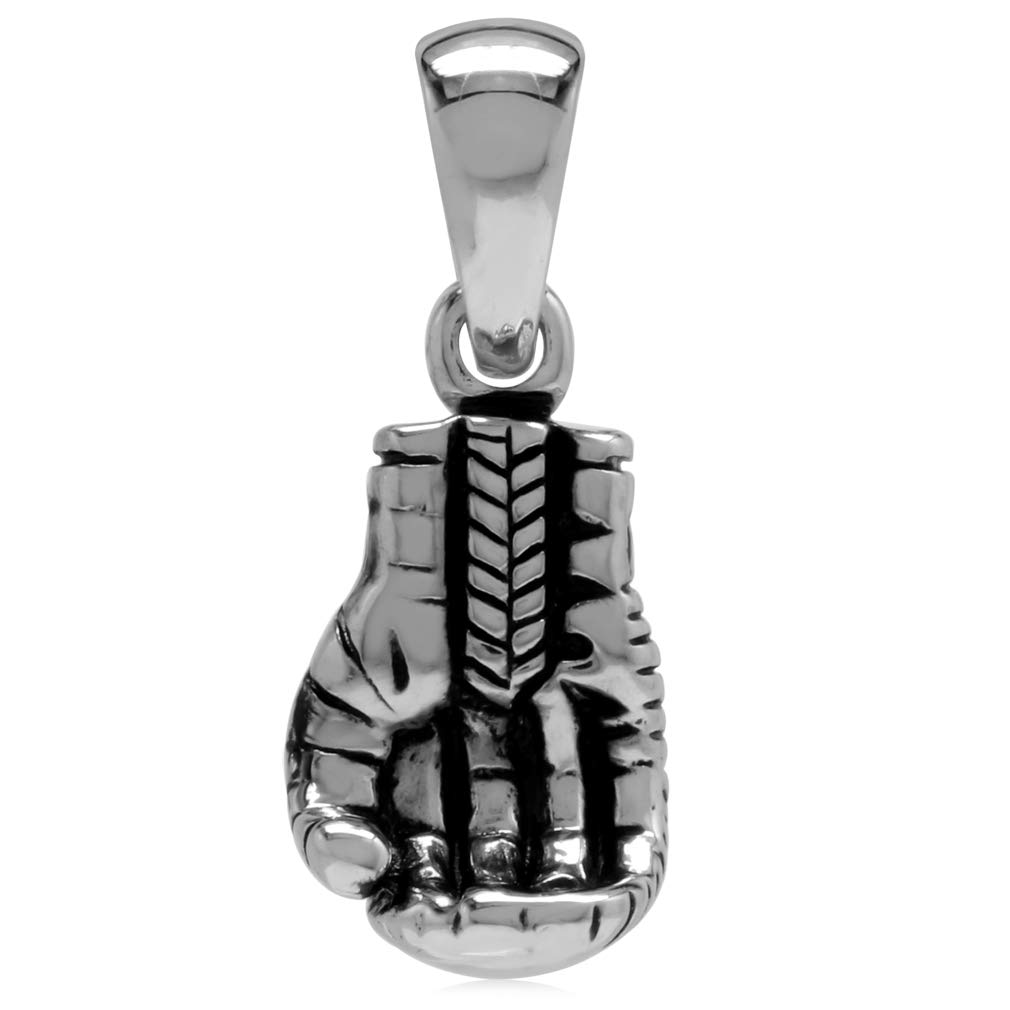 Silvershake 925 Sterling Silver Boxing Glove Pendant