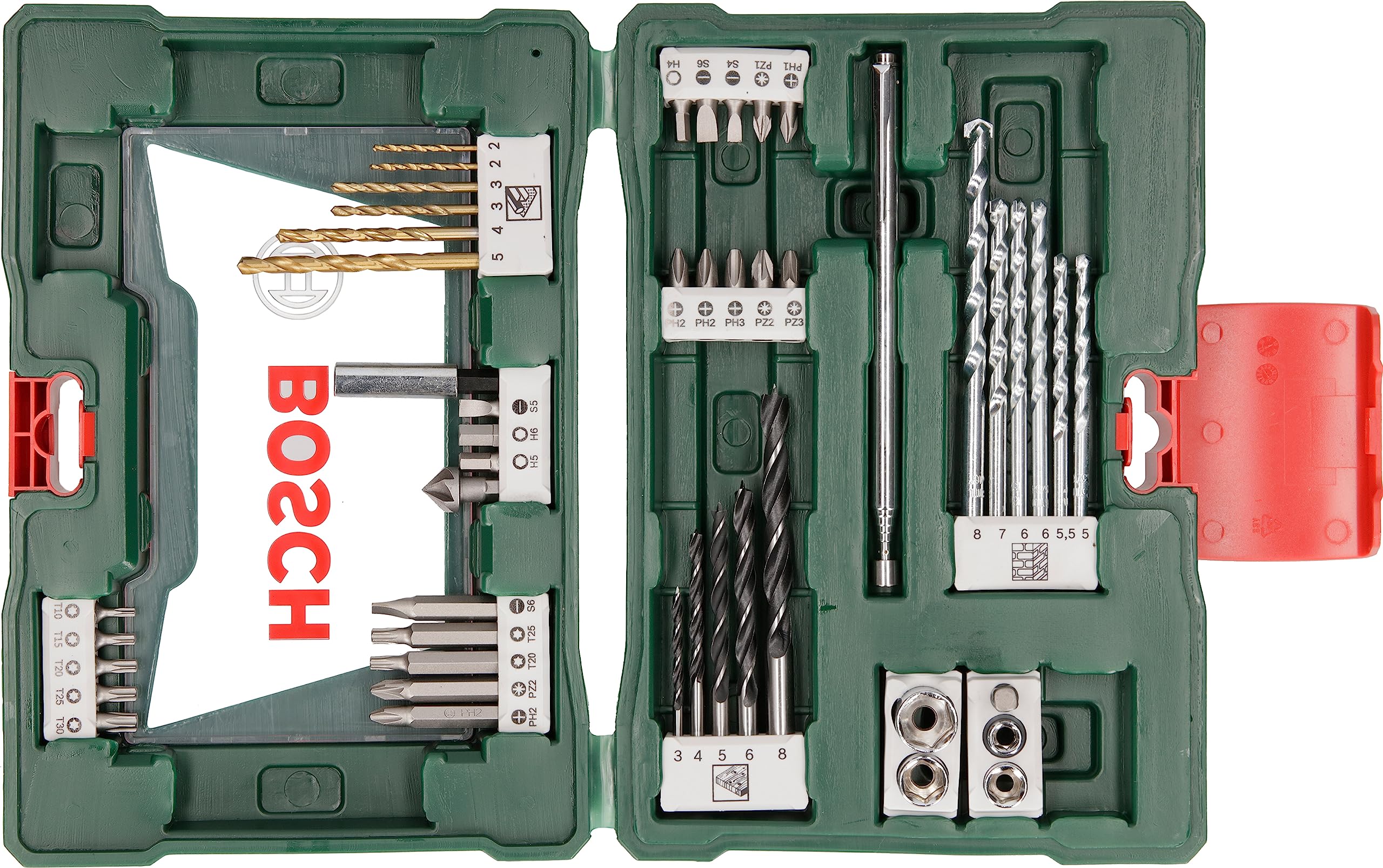 Bosch 2607017314 Drill-/Screwdriver Bit Set "V-Line" with Tin-Coating 48 Pcs