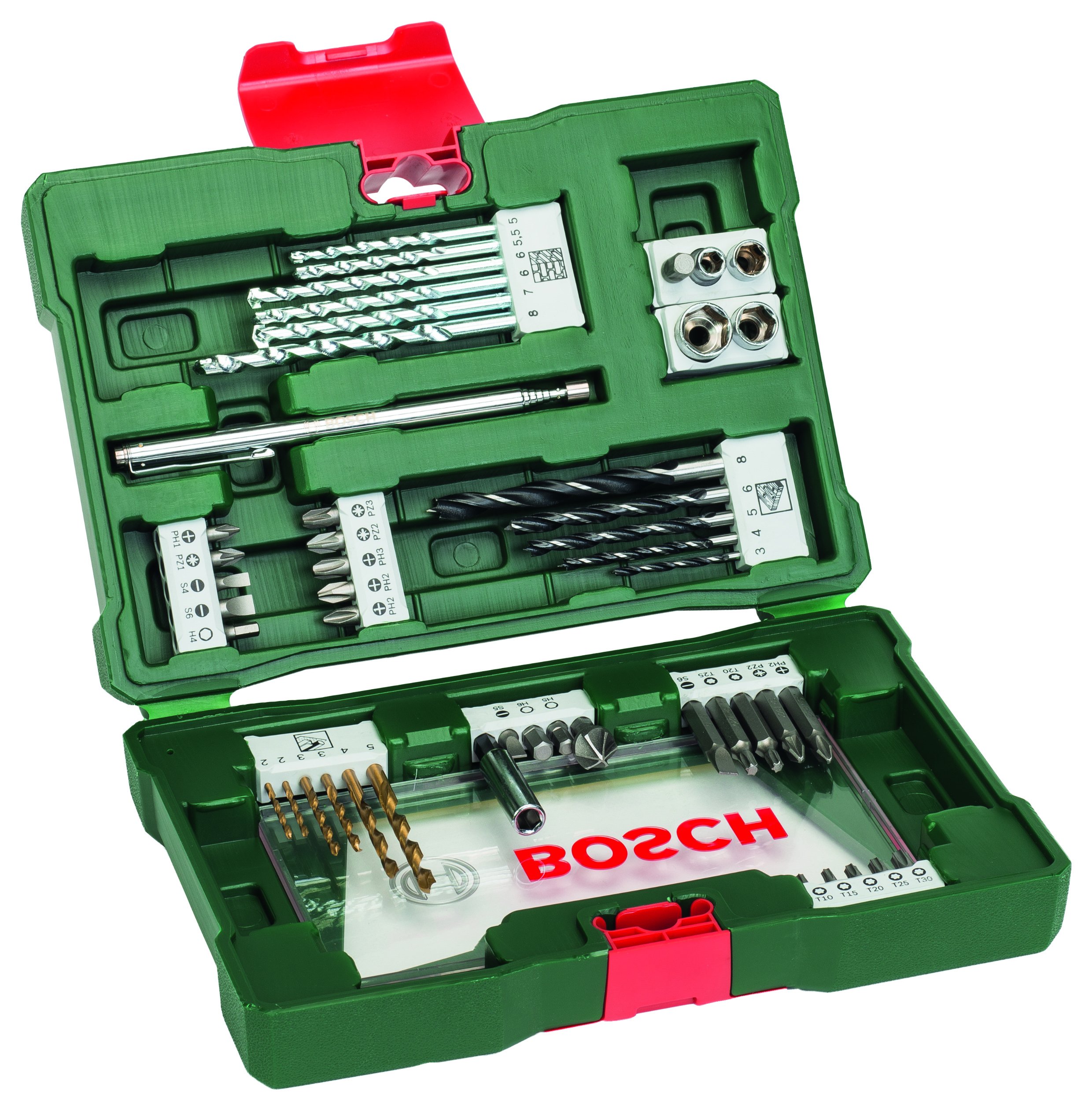 Bosch 2607017314 Drill-/Screwdriver Bit Set "V-Line" with Tin-Coating 48 Pcs