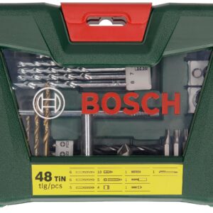 Bosch 2607017314 Drill-/Screwdriver Bit Set "V-Line" with Tin-Coating 48 Pcs