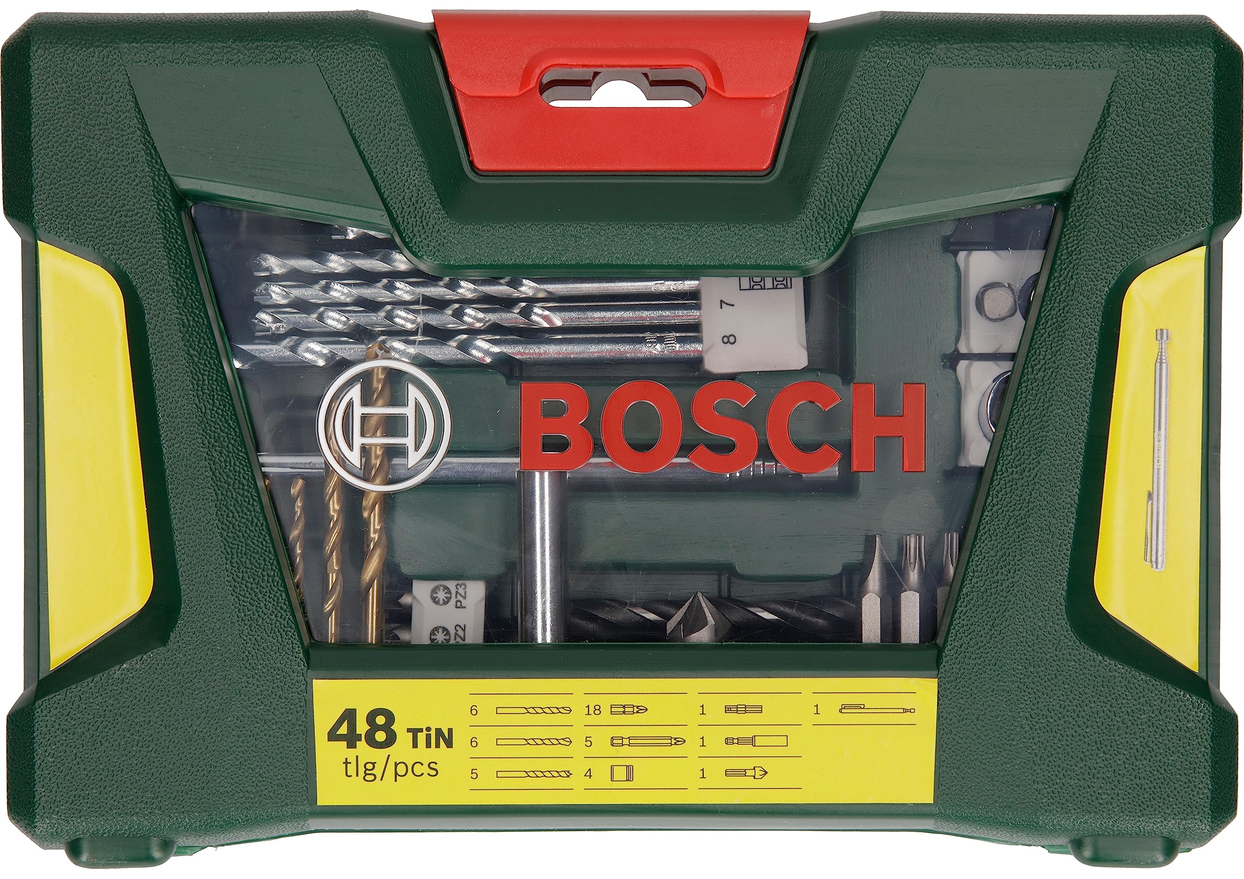 Bosch 2607017314 Drill-/Screwdriver Bit Set "V-Line" with Tin-Coating 48 Pcs