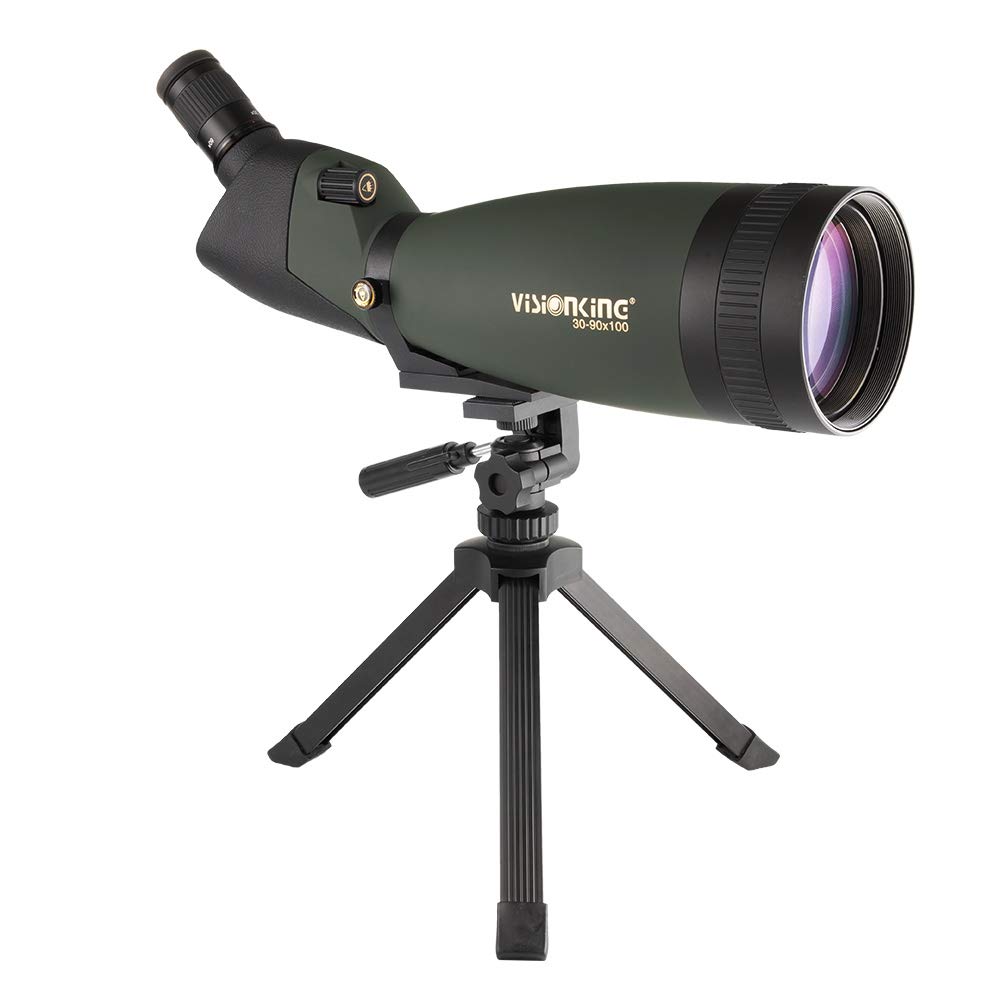 Visionking 30-90x100 HD Spotting Scope Waterproof Monoculars Telescope Green