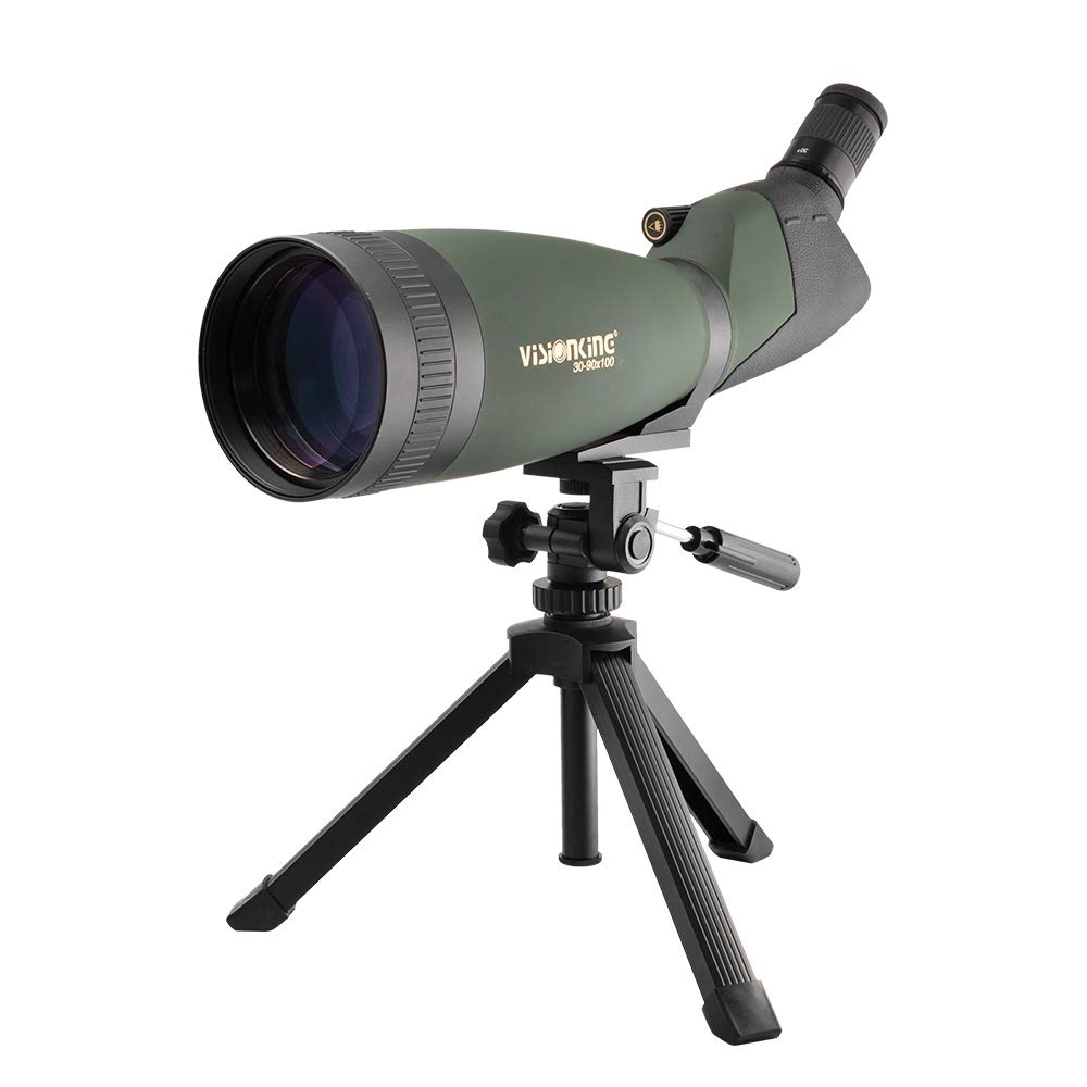 Visionking 30-90x100 HD Spotting Scope Waterproof Monoculars Telescope Green