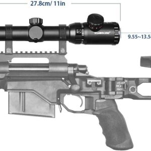 Visionking Rifle Scope 1.25-5x26 Riflescope IR Hunting 30 mm Three-pin with a Honeycomb