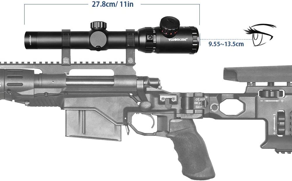 Visionking Rifle Scope 1.25-5x26 Riflescope IR Hunting 30 mm Three-pin with a Honeycomb