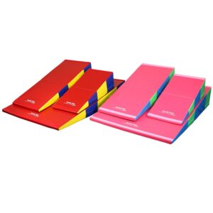 tumbl trak folding incline cheese mat, bright pastel, 24 in x 48 in x 14 in