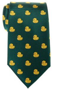 retreez classic rubber duck woven microfiber men's tie - green