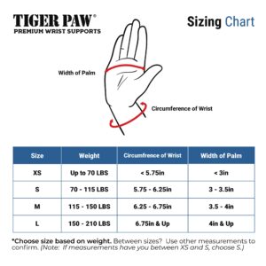 Tiger Paw Authentic Gymnastics Wrist Supports (Sold in Pairs)- Original Competition-Grade Gymnastics Wrist Guards, Wrist Support Braces, Adjustable, Made in USA Hand Wraps (Sand)