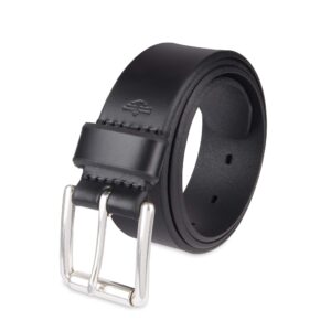 dockers men's casual leather belt - 100% soft top grain genuine leather strap with classic prong buckle, black, 38