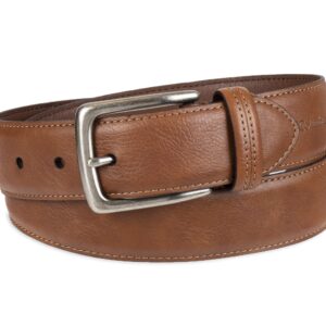 Columbia Men's Trinity Logo Belt-Casual Dress with Single Prong Buckle for Jeans Khakis , Tan, 38