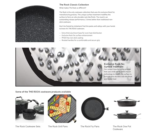 THE ROCK by Starfrit 8" Fry Pan, Black