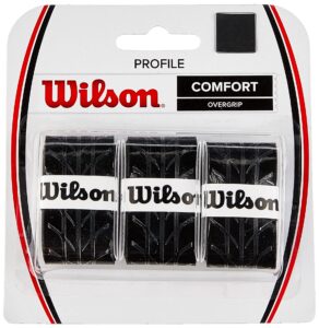 wilson sporting goods profile tennis racquet over grip, black (wrz4025bk)