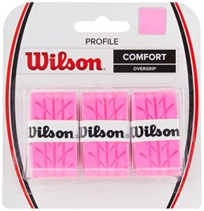 wilson profile tennis overgrip - 3 pack, pink