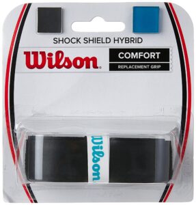 wilson shock shield hybrid tennis racquet replacement grip, black