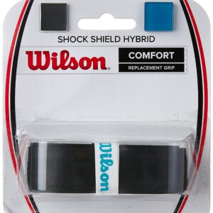 WILSON Shock Shield Hybrid Tennis Racquet Replacement Grip, Black