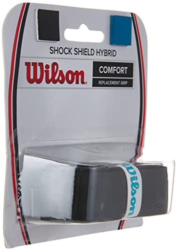 WILSON Shock Shield Hybrid Tennis Racquet Replacement Grip, Black