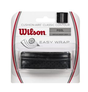 wilson sporting goods classic contour replacement tennis racquet grip, black, one size (wrz4203bk)