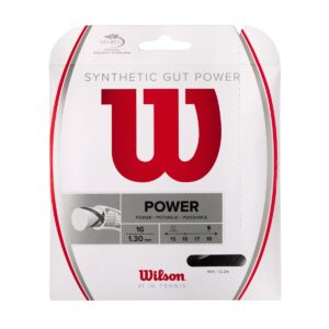 wilson synthetic gut power 16 tennis string - set, black