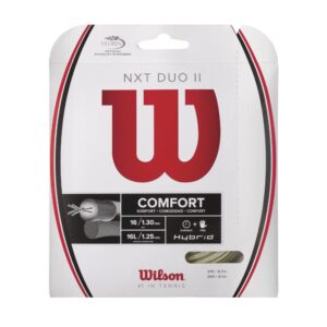 wilson nxt duo ii tennis string - set, grey, 17/16