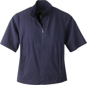 north end ladies short sleeve full-zip wind jacket, classic navy 849, small