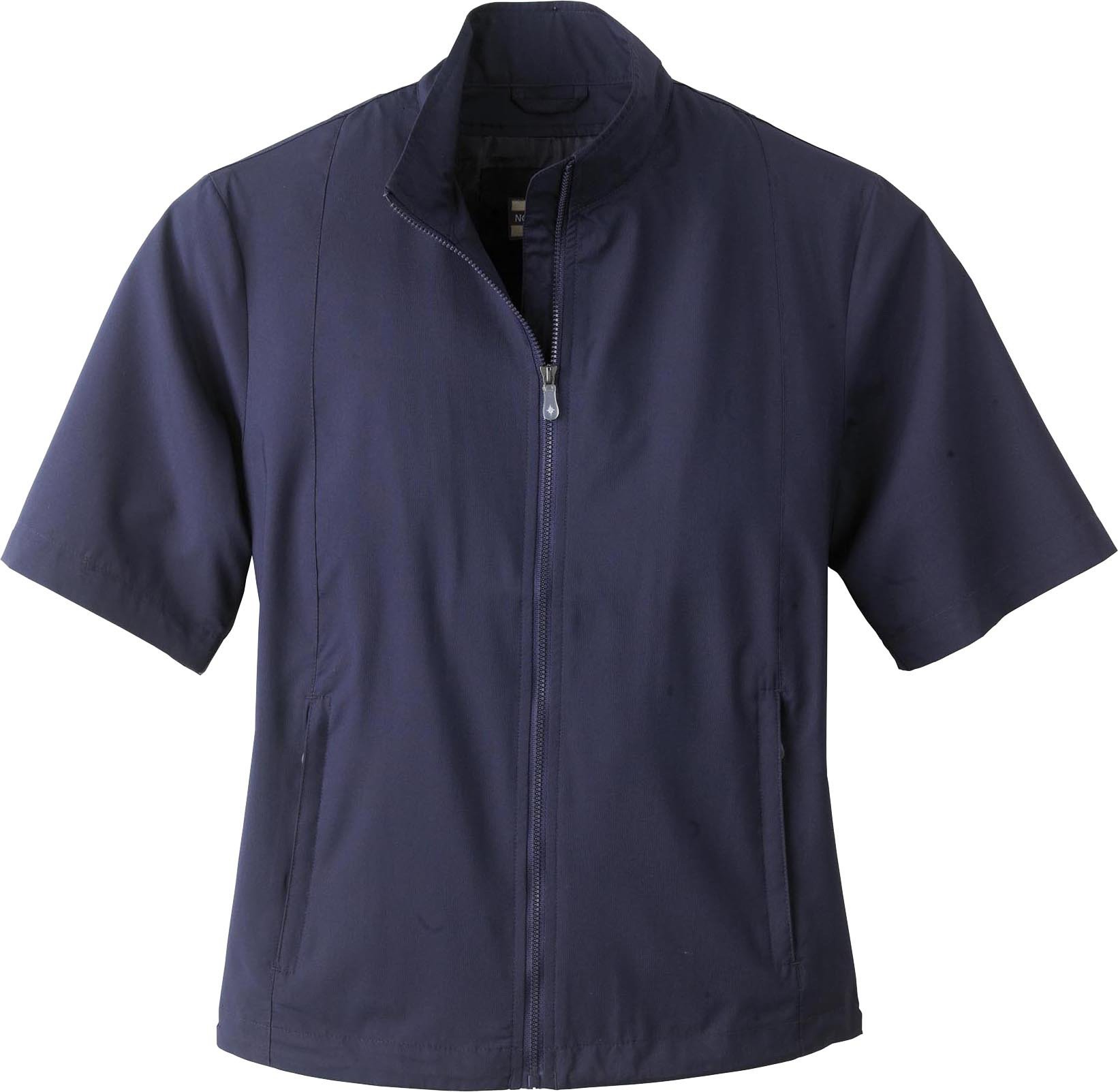 North End Ladies Short Sleeve Full-Zip Wind Jacket, CLASSIC NAVY 849, Small