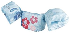 stearns original puddle jumper kids life jacket | deluxe life vest for children, blue flower, 30-50 pounds (color may vary)