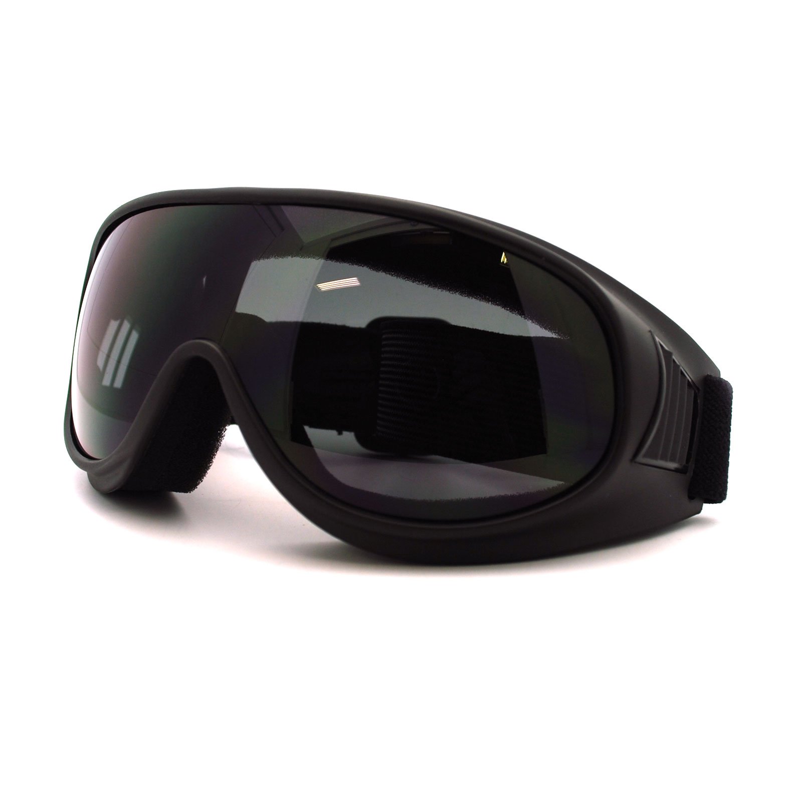 New Retro Cafe Racer Style Narrow Shatter Proof Anti Fog Lens Goggle Matte Black