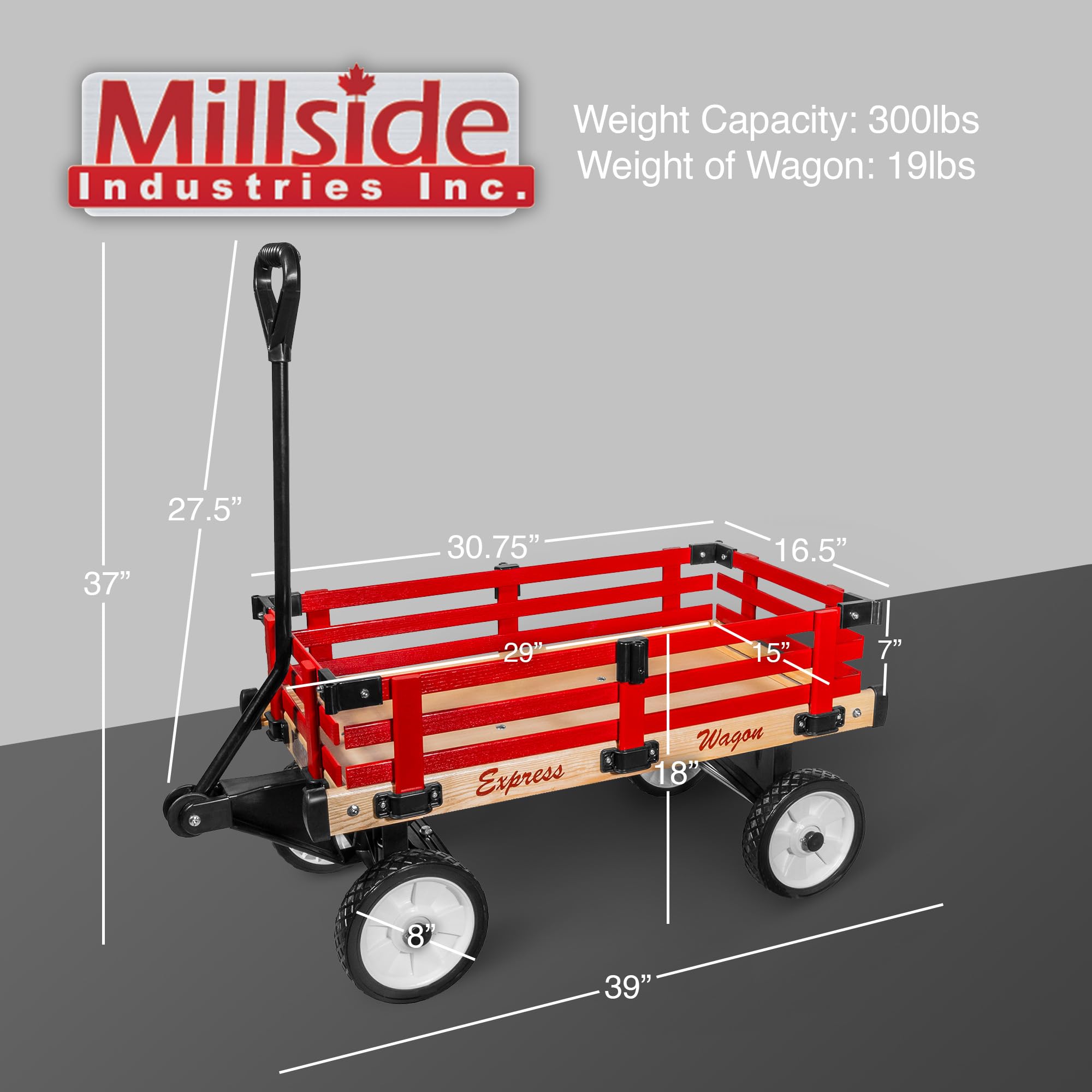 Millside Industries Convertible Garden Wagon Sleigh