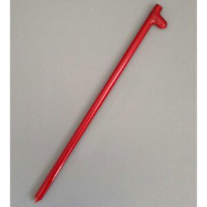 military steel tent stake, 18" l, red