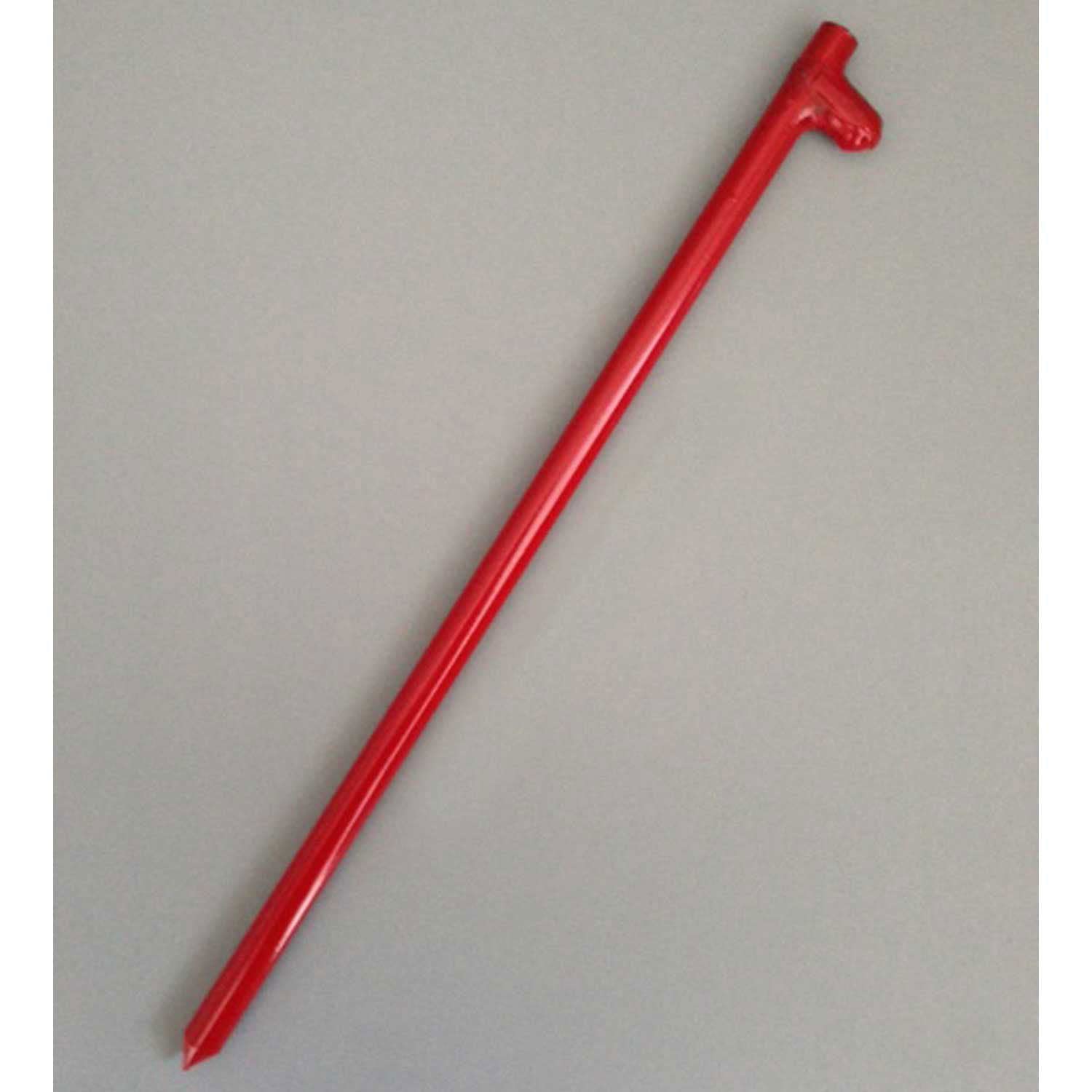 Military Steel Tent Stake, 18" L, Red