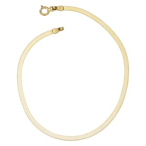 kooljewelry 10k yellow gold herringbone bracelet (2.2 mm, 7.5 inch)