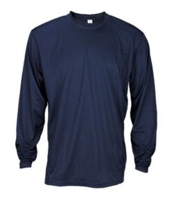 reebok men's athletic long sleeve shirt (large, navy)