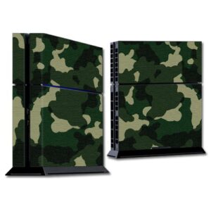 mightyskins skin compatible with sony playstation 4 ps4 console wrap sticker skins green camo